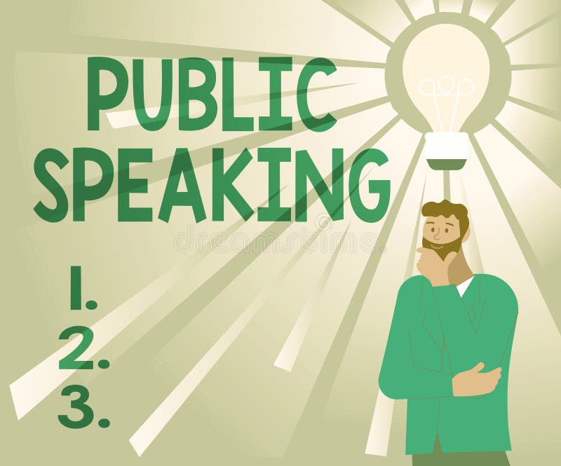 Text Showing Inspiration Public Speaking. Business Concept Talking ...