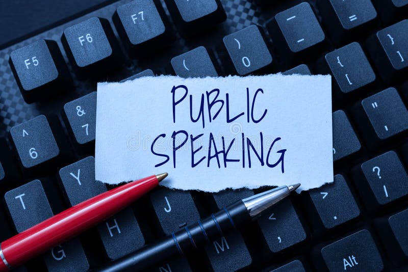Text Sign Showing Public Speaking. Conceptual Photo Talking Showing ...