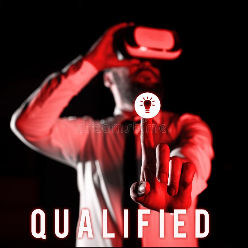 Text Caption Presenting Qualified. Business Idea Officially Trained To ...