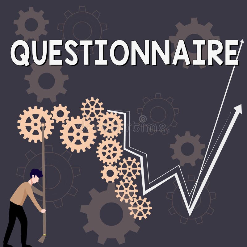 Text Caption Presenting Questionnaire. Business Concept Set of Enquires ...