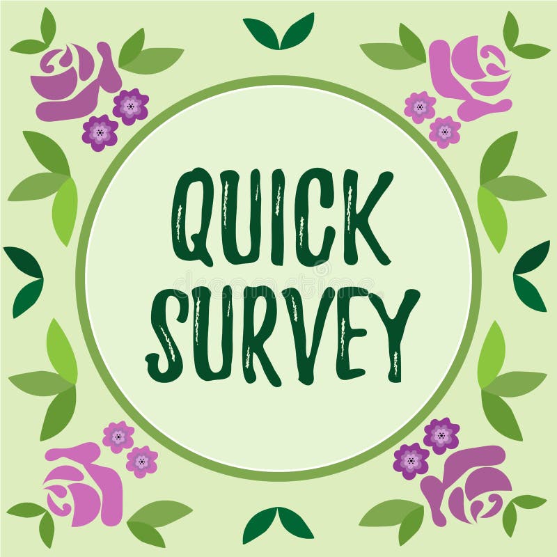 Text Caption Presenting Quick Survey. Business Idea Conduct Fast Check ...