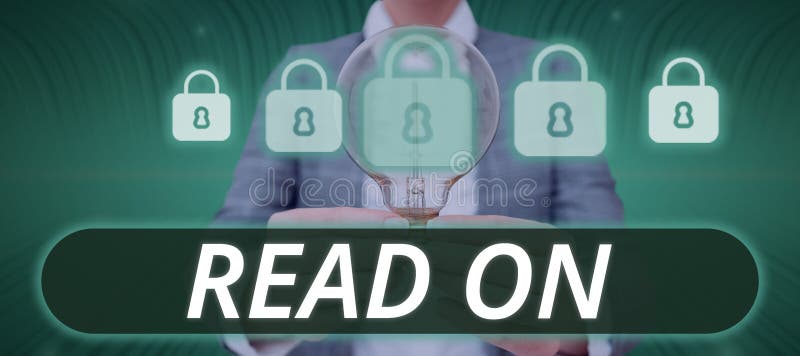 Text Caption Presenting Read on. Internet Concept Spend Time Reading in ...