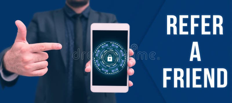 Text Caption Presenting Refer a Friend. Business Approach ...