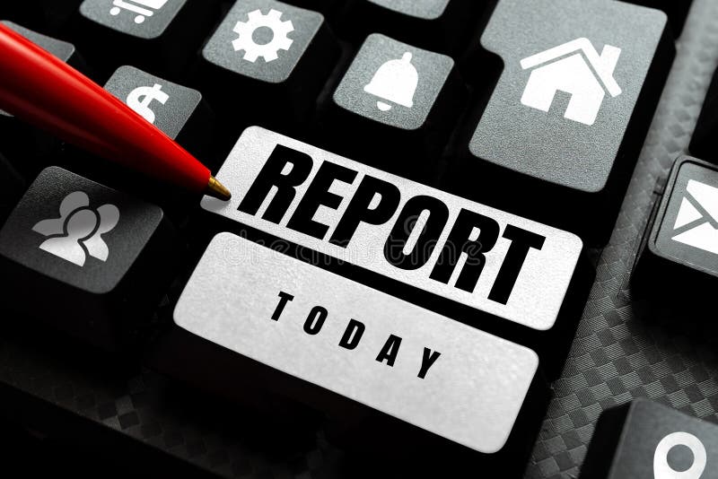 Text Caption Presenting Report. Internet Concept Give Spoken or Written ...