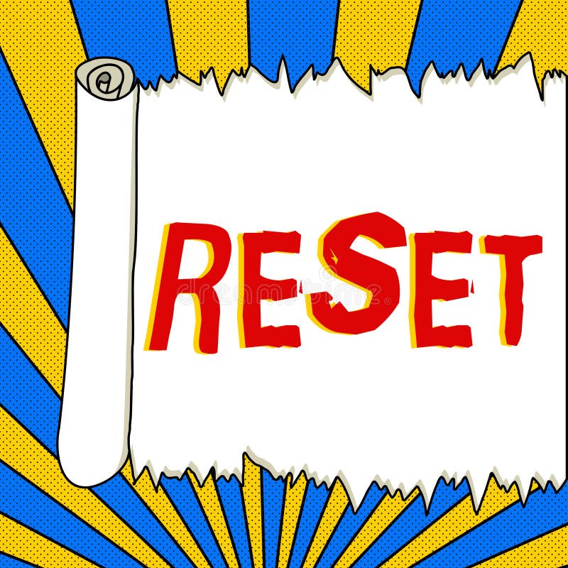 Text Caption Presenting Reset. Internet Concept Cause Device Return To ...