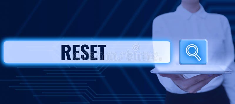 Hand Writing Sign Reset. Business Idea Cause Device Return To Its ...