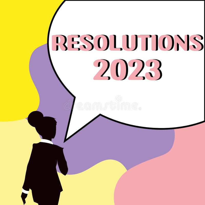 Text Caption Presenting Resolutions 2023. Internet Concept List of ...