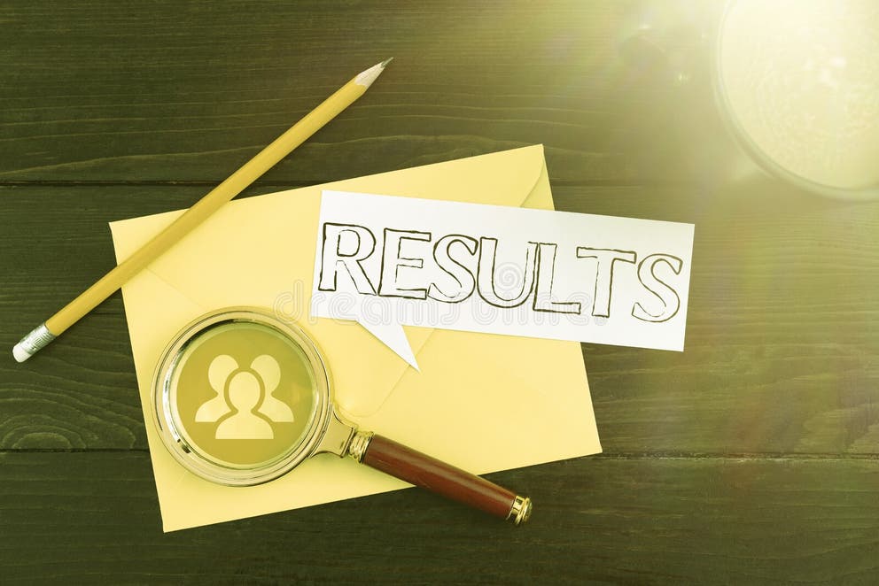 Text Caption Presenting Results. Conceptual Photo Final Consequence of a Sequence of Actions or ...