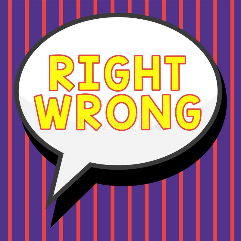 Text Caption Presenting Right Wrong. Business Overview Choose between ...