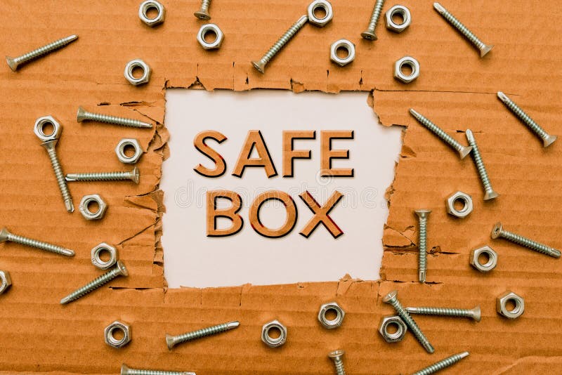 Handwriting Text Safe Box. Business Concept a Small Structure Where You ...