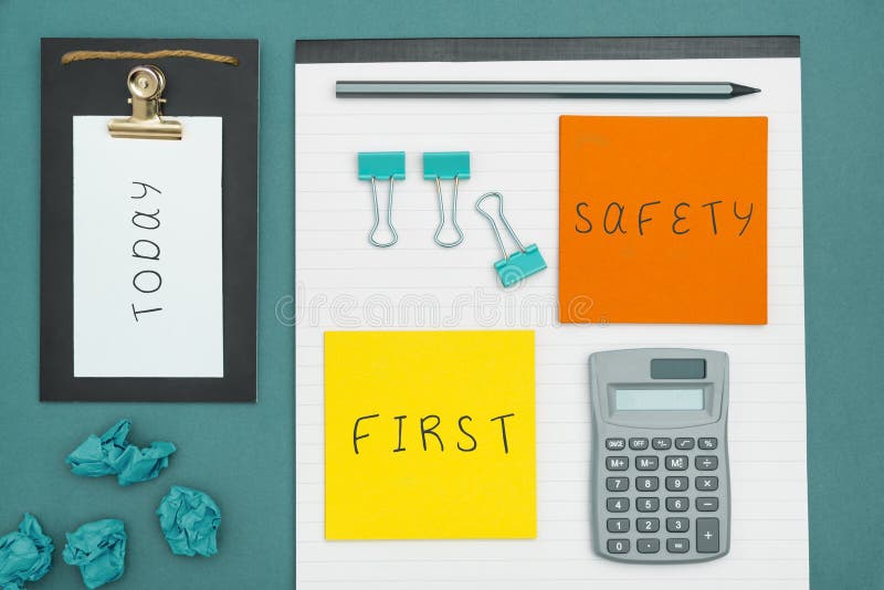 Text Caption Presenting Safety First. Business Idea Avoid Any ...