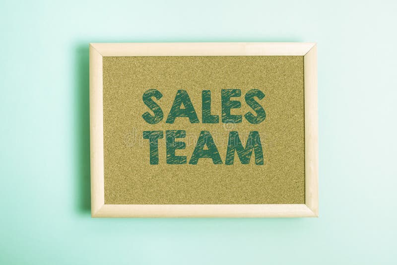 Text Caption Presenting Sales Team. Word Written on they are ...
