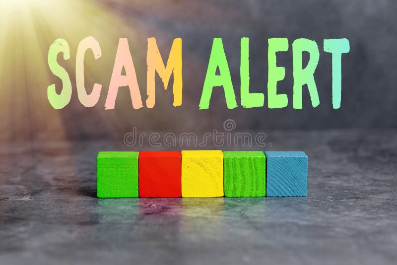 Conceptual Caption Scam Alert. Word for Fraudulently Obtain Money from ...