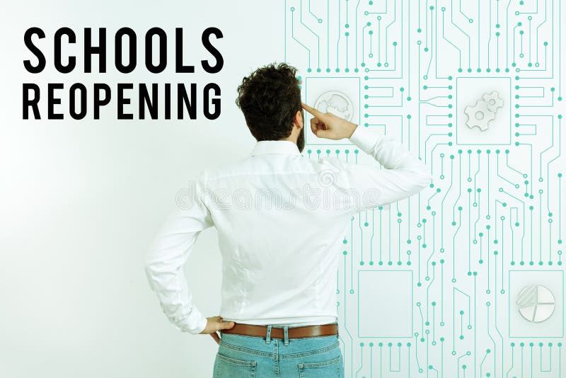 Handwriting Text Schools Reopening. Word for Classes are Over for the ...