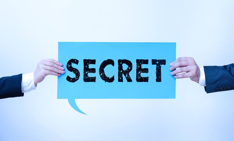 Text Caption Presenting Secret. Business Approach Practice of Hiding ...