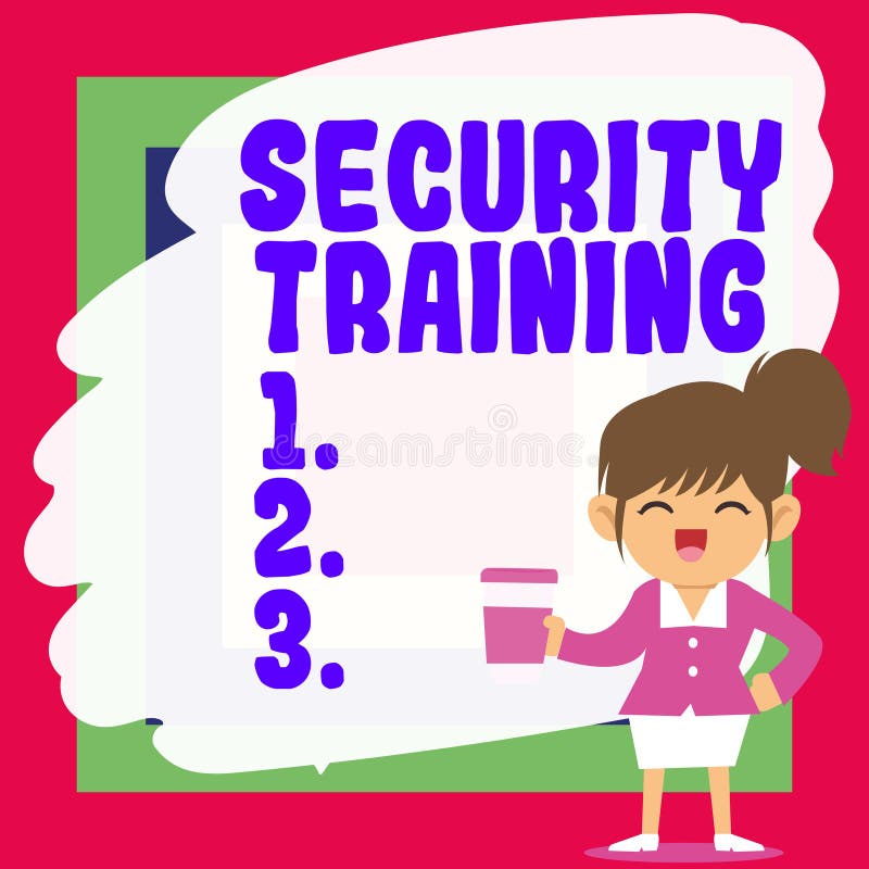 Security Training Text Quote on a Banner Stock Illustration ...