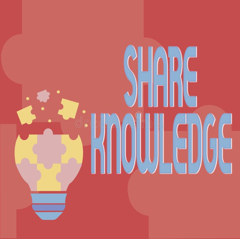 Text Caption Presenting Share Knowledge. Concept Meaning Activity ...