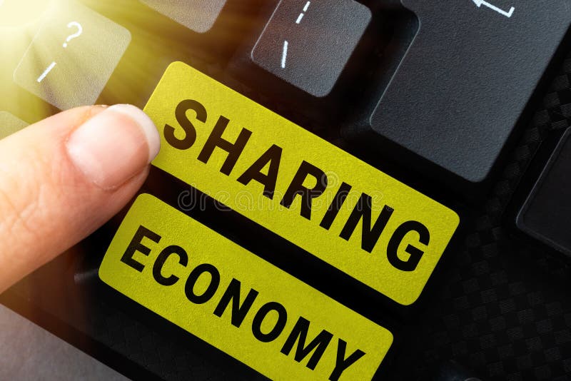 Text Showing Inspiration Sharing Economy. Concept Meaning a System ...