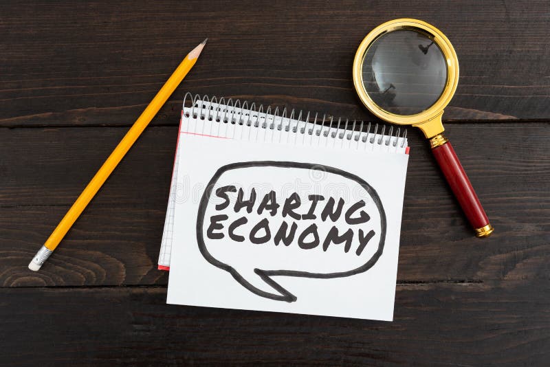 Text Sign Showing Sharing Economy. Business Showcase a System Where ...