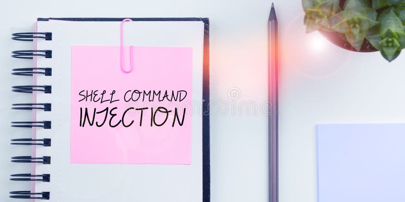 Text Caption Presenting Shell Command Injection. Business Concept Used ...