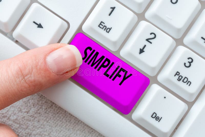 Text Caption Presenting Simplify. Word Written on Make Something ...