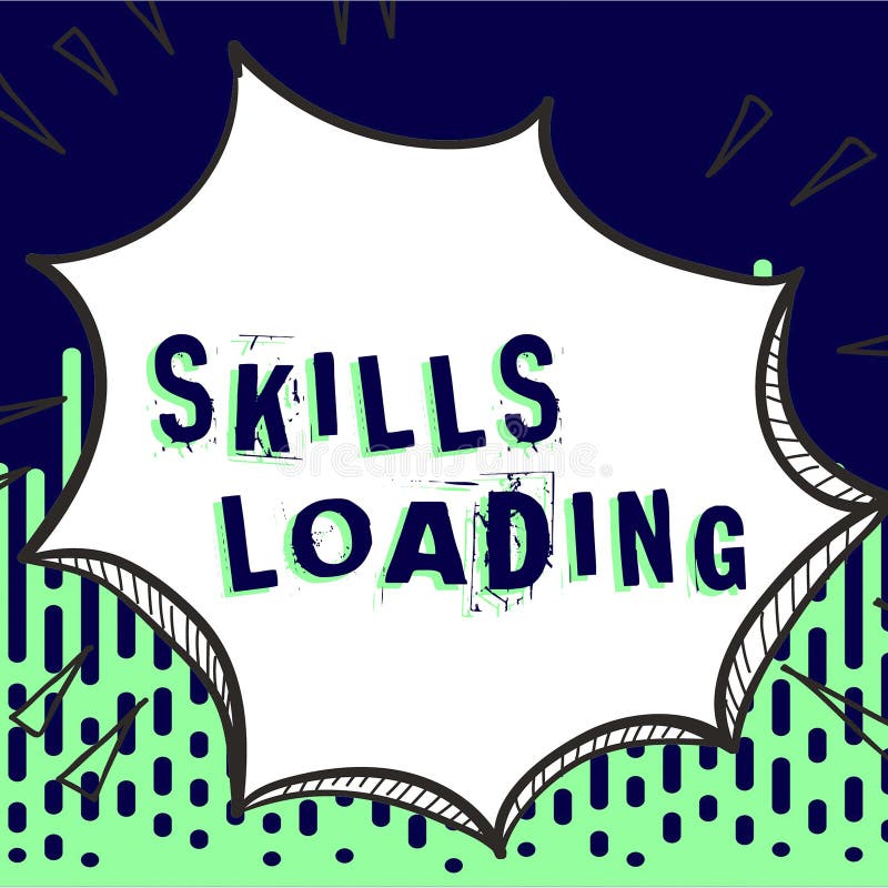 Text Caption Presenting Skills Loading. Word for Points Out the Degree ...