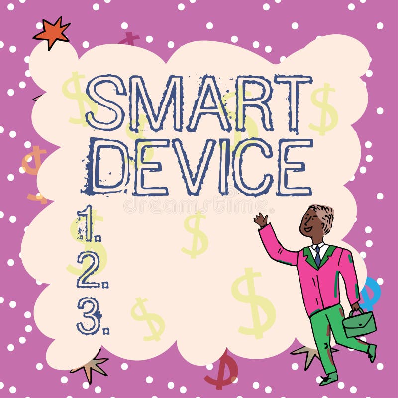 Text Caption Presenting Smart Device. Internet Concept Electronic ...