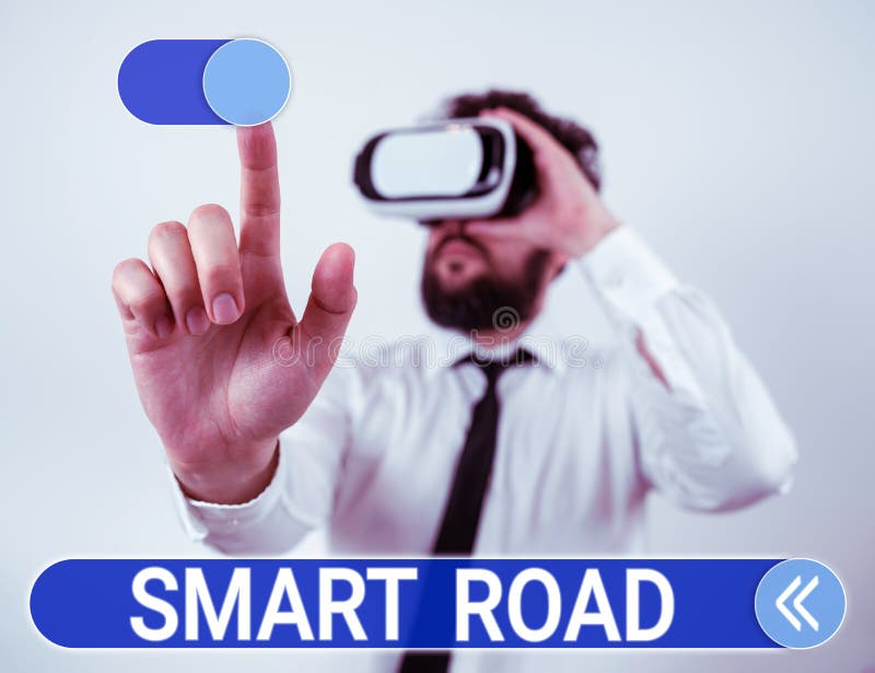 Text Caption Presenting Smart Road. Word Written on Number of Different ...