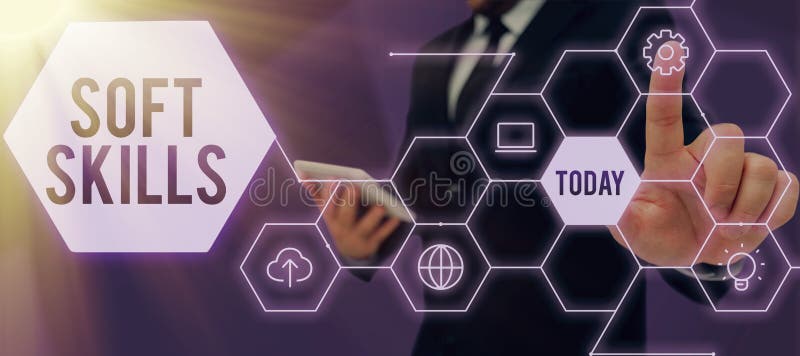 Sign Displaying Soft Skills. Business Approach Personal Attribute ...