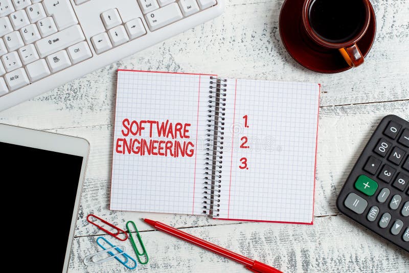 Text Caption Presenting Software Engineering. Business Showcase Apply Engineering To the ...