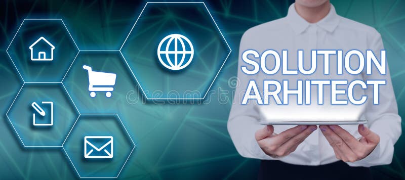 Text Sign Showing Solution ArhitectDesign Applications or Services ...