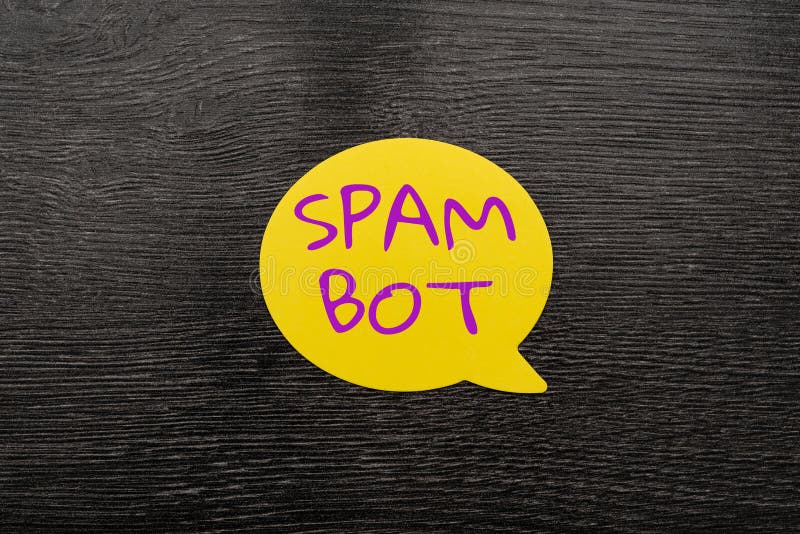 Text Caption Presenting Spam Bot. Word for Autonomous Program on the ...