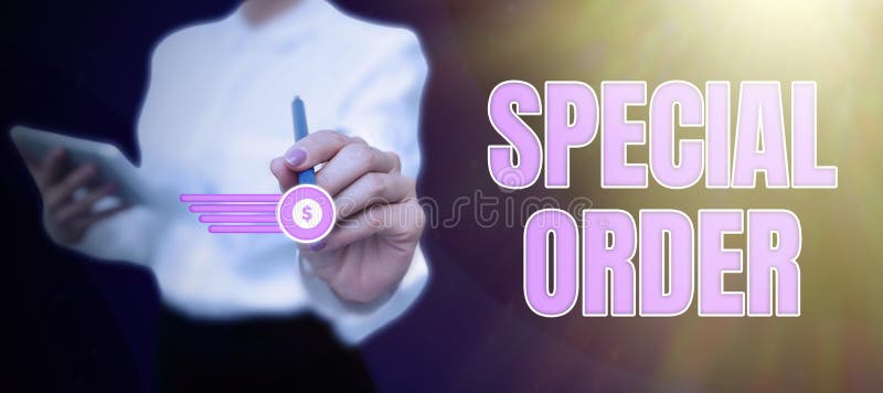 Text Caption Presenting Special Order. Business Idea Specific Item ...