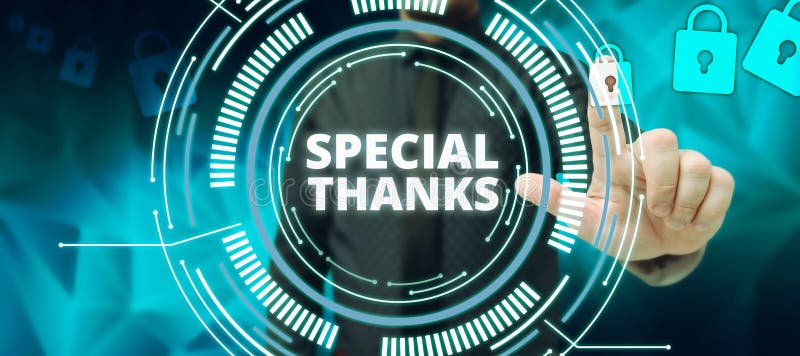 Text Sign Showing Special Thanks. Business Idea Expression of ...