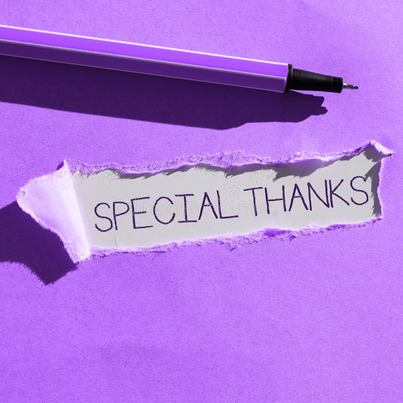 Text Caption Presenting Special Thanks. Word Written on Expression of ...