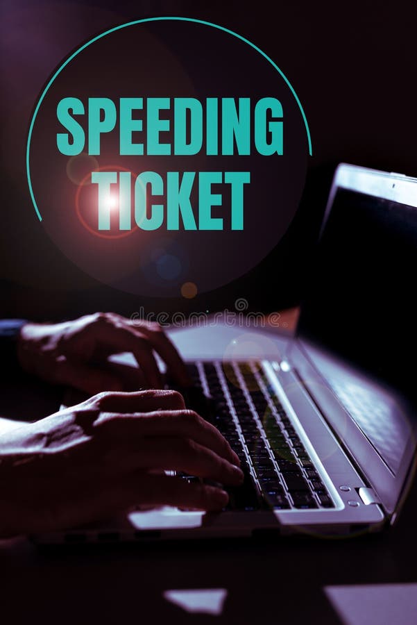 Text Caption Presenting Speeding Ticket. Word Written on Psychological ...
