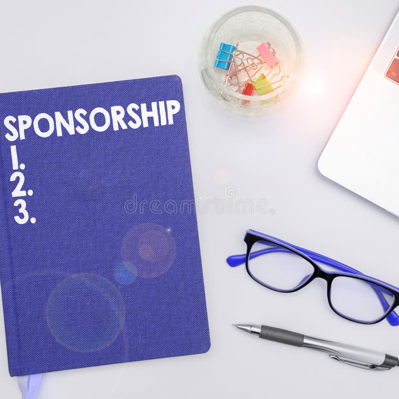 Writing Displaying Text Sponsorship. Internet Concept Position of Being ...