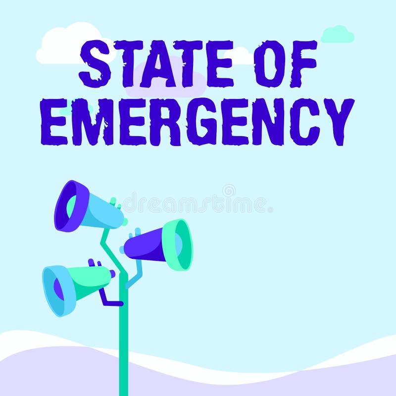 Writing Displaying Text State of Emergency. Business Concept ...