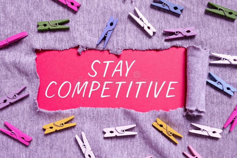 Text Caption Presenting Stay Competitive. Business Idea Moving from the ...