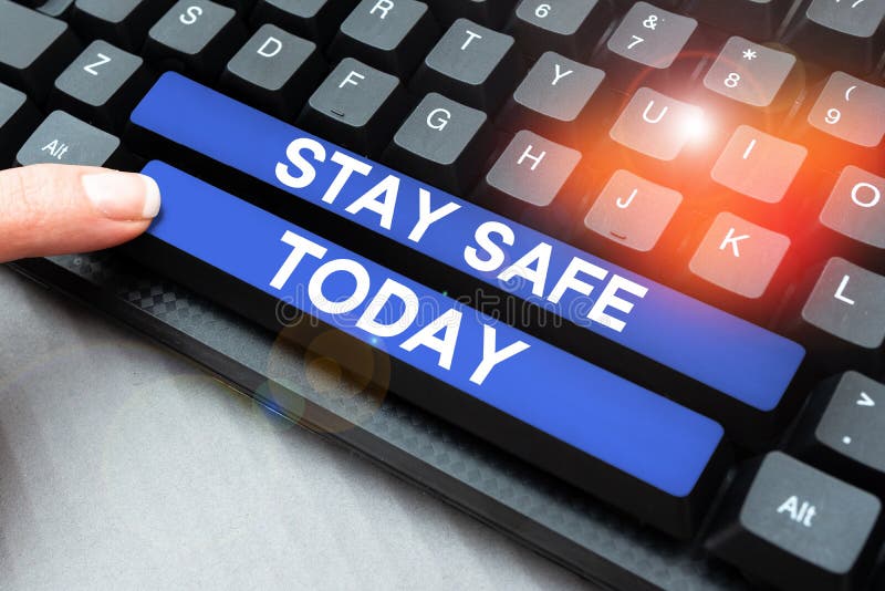 Text Caption Presenting Stay Safe. Internet Concept Secure from Threat ...