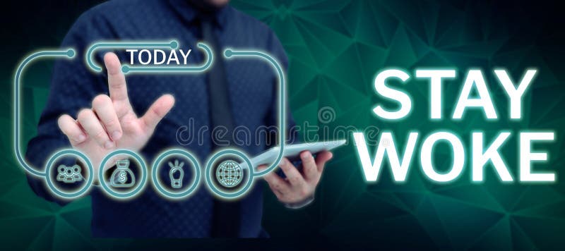 Handwriting Text Stay Woke. Internet Concept Being Aware of Your ...