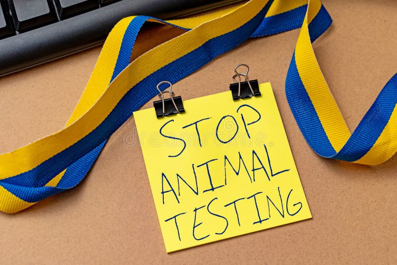 Handwriting Text Stop Animal Testing. Business Concept Put an End on ...