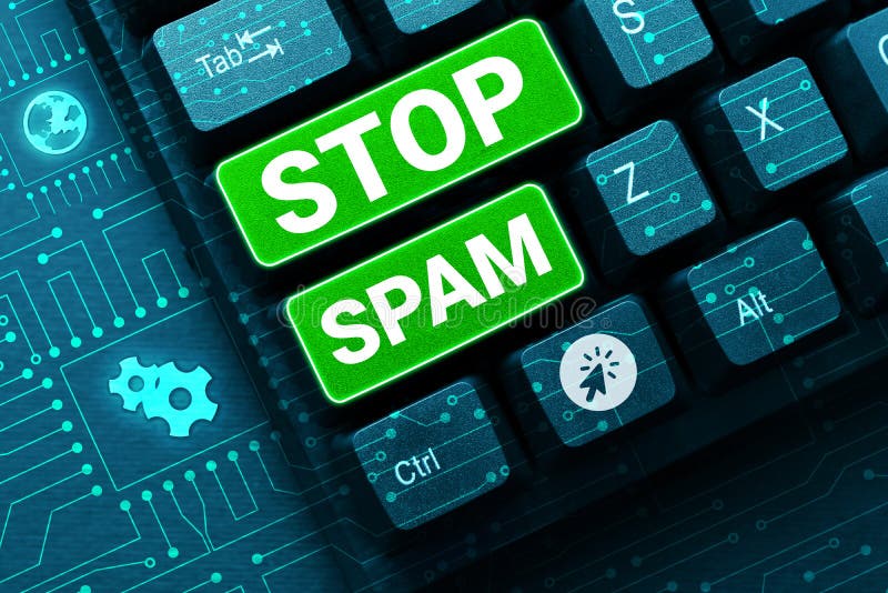 Text Caption Presenting Stop Spam. Internet Concept End the Intrusive ... Text Caption Presenting Stop Spam. Internet Concept End the Intrusive ...