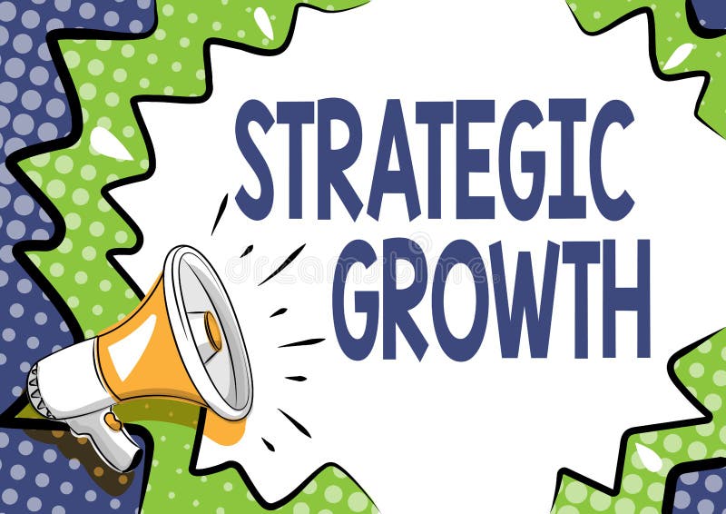 Text Caption Presenting Strategic Growth. Concept Meaning Create Plan ...