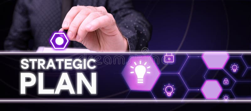 Writing Displaying Text Strategic Plan. Business Idea a Process of ...