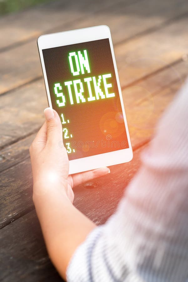 Text Caption Presenting on Strike. Business Concept Refuse To Continue ...