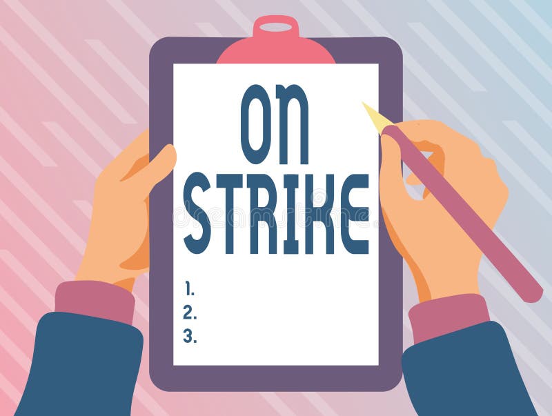 Text Caption Presenting on Strike. Concept Meaning Refuse To Continue ...