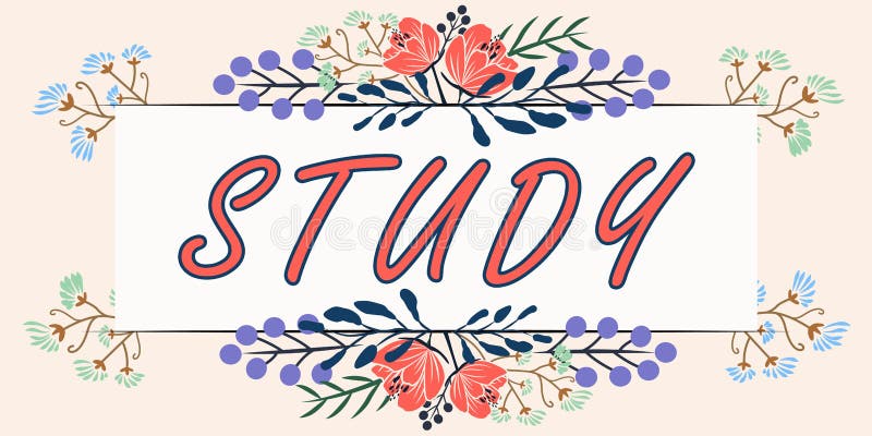 Text Caption Presenting Study. Word for the Devotion of Time and ...