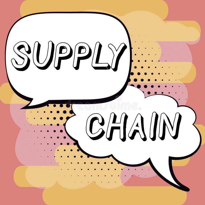 Text Caption Presenting Supply Chain. Concept Meaning System of ...