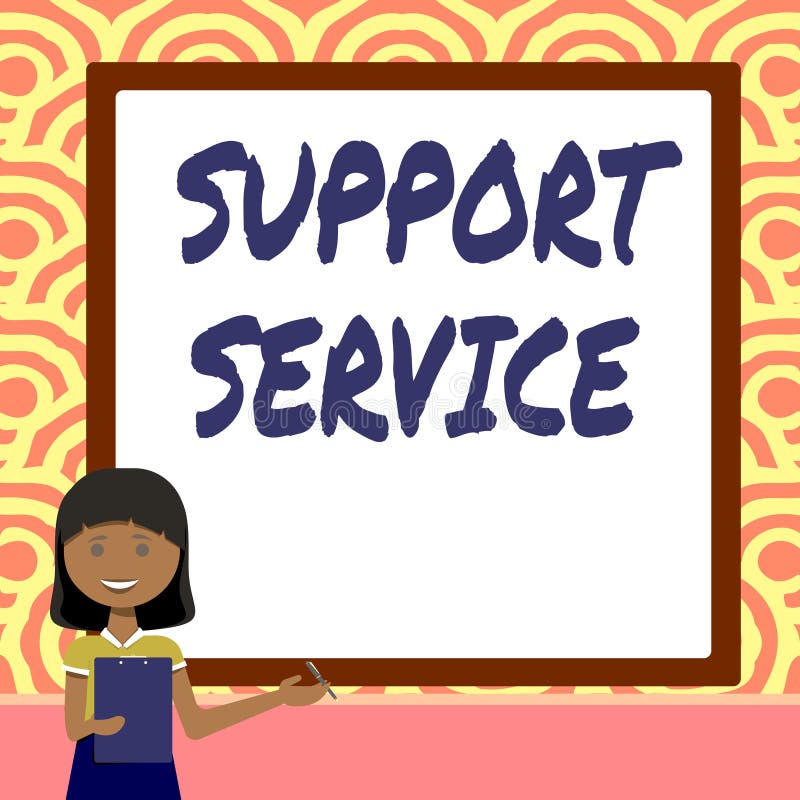 Text Caption Presenting Support Service. Concept Meaning Activity for ...